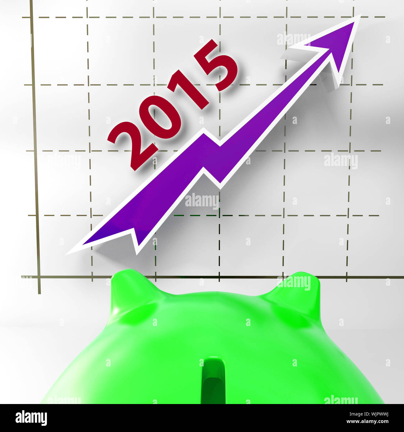 Graph 2015 Showing Financial Forecast Projecting Growth Stock Photo - Alamy