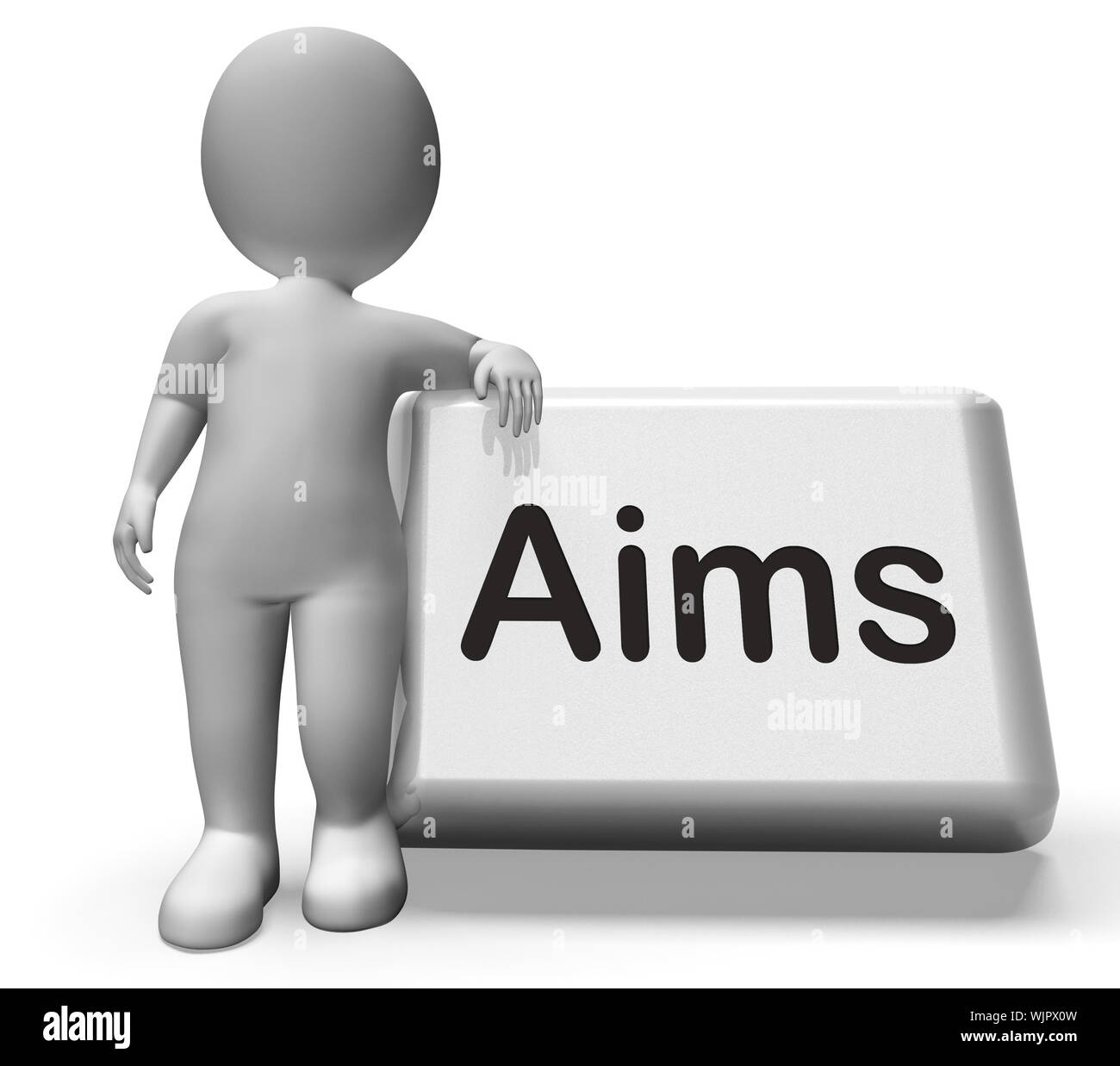 Aims Button With Character Showing Targeting Purpose And Aspiration ...