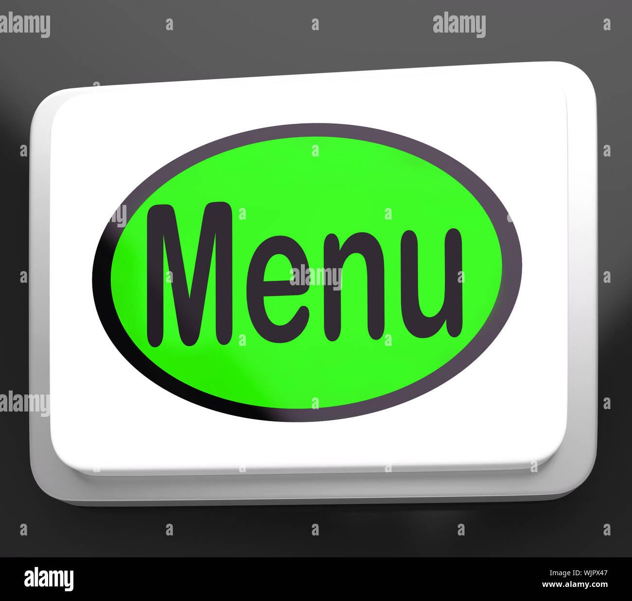 Menu Button Showing Ordering Food Menus Online Stock Photo - Alamy