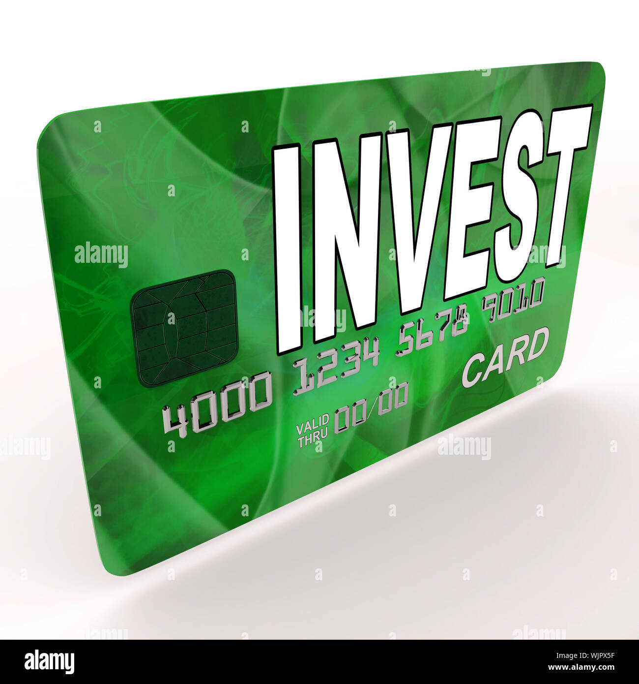 Invest on Credit Debit Card Showing Investing Money Stock Photo - Alamy