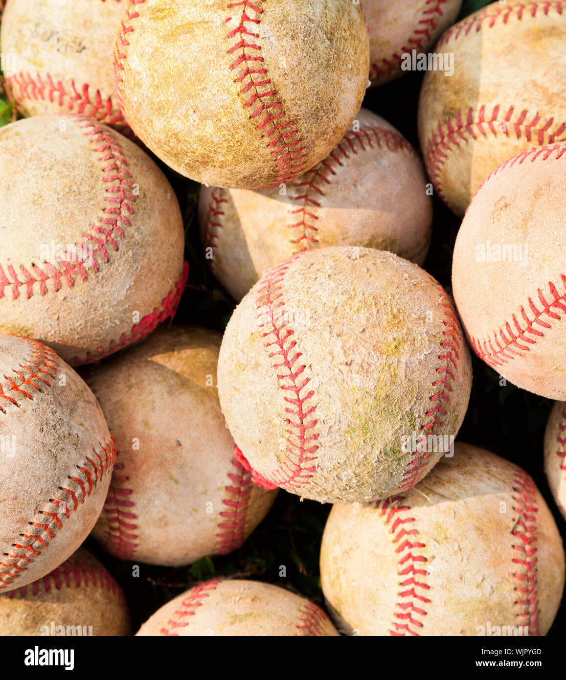Baseballs pile hi-res stock photography and images - Alamy