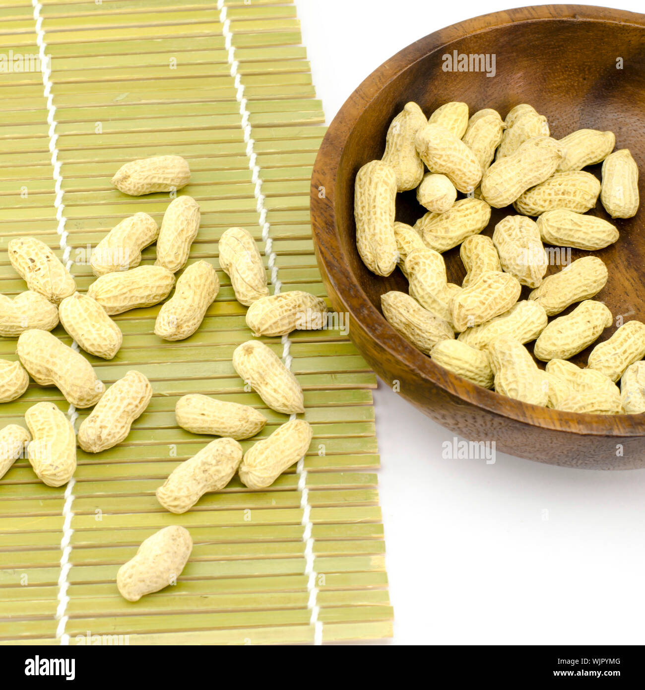food bean roasted groundnuts on wood texture background Stock Photo - Alamy