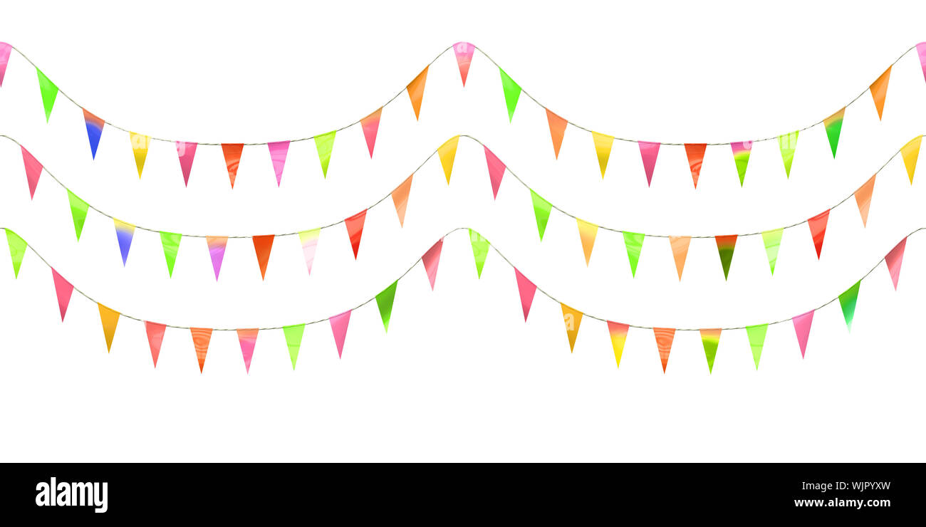 Bunting flags party Cut Out Stock Images & Pictures - Alamy