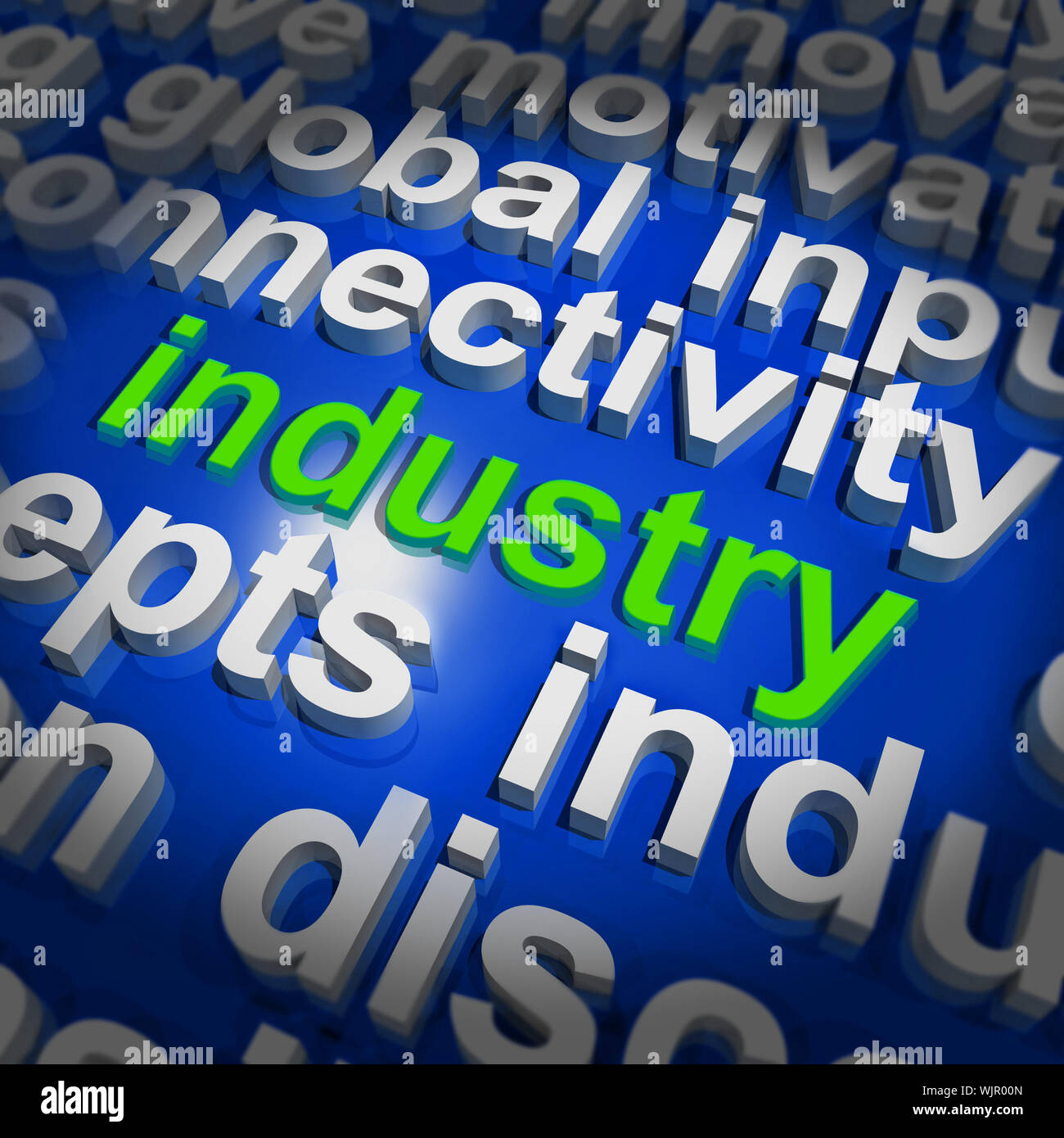 Industry Word Cloud Showing Industrial Workplace Or Manufacturing Stock ...