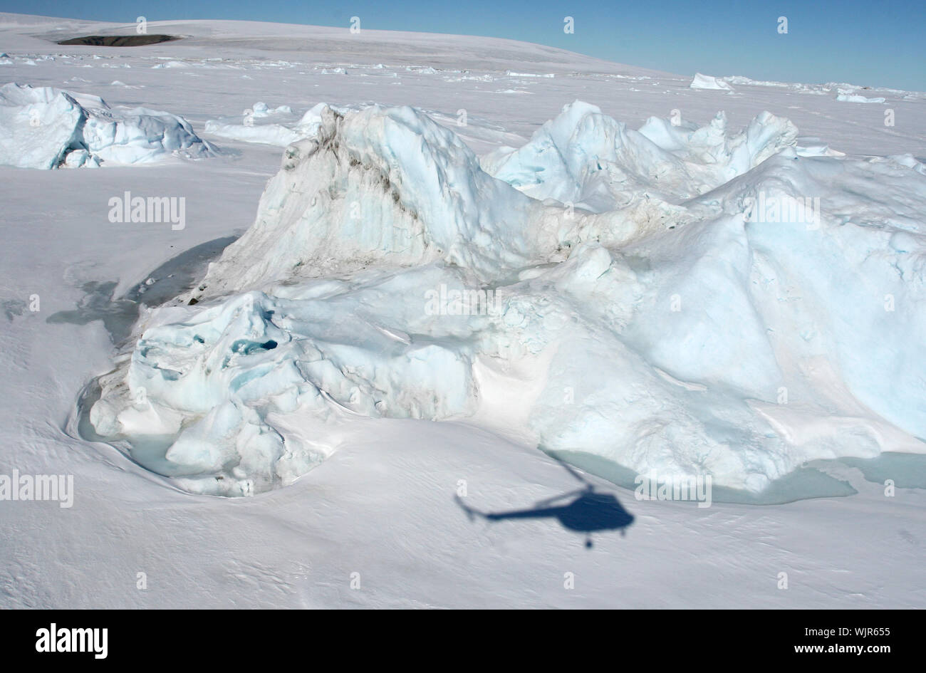 Aerial view of the sea ice in the Weddell Sea, Antarctica Stock Photo ...