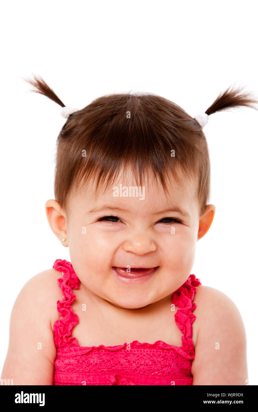 Infant girl expression shy hi-res stock photography and images - Alamy