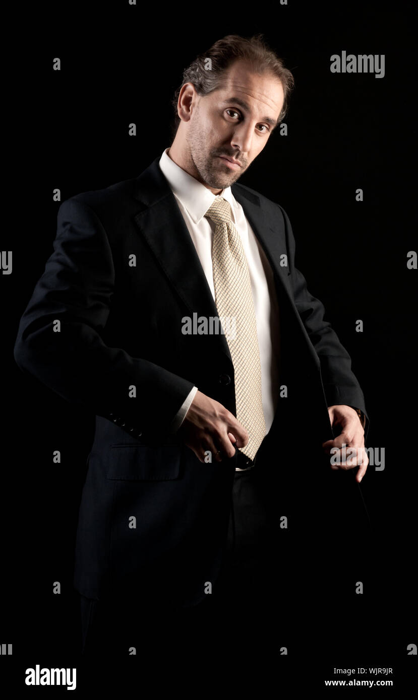 Man buttoning button on suit hi-res stock photography and images - Alamy