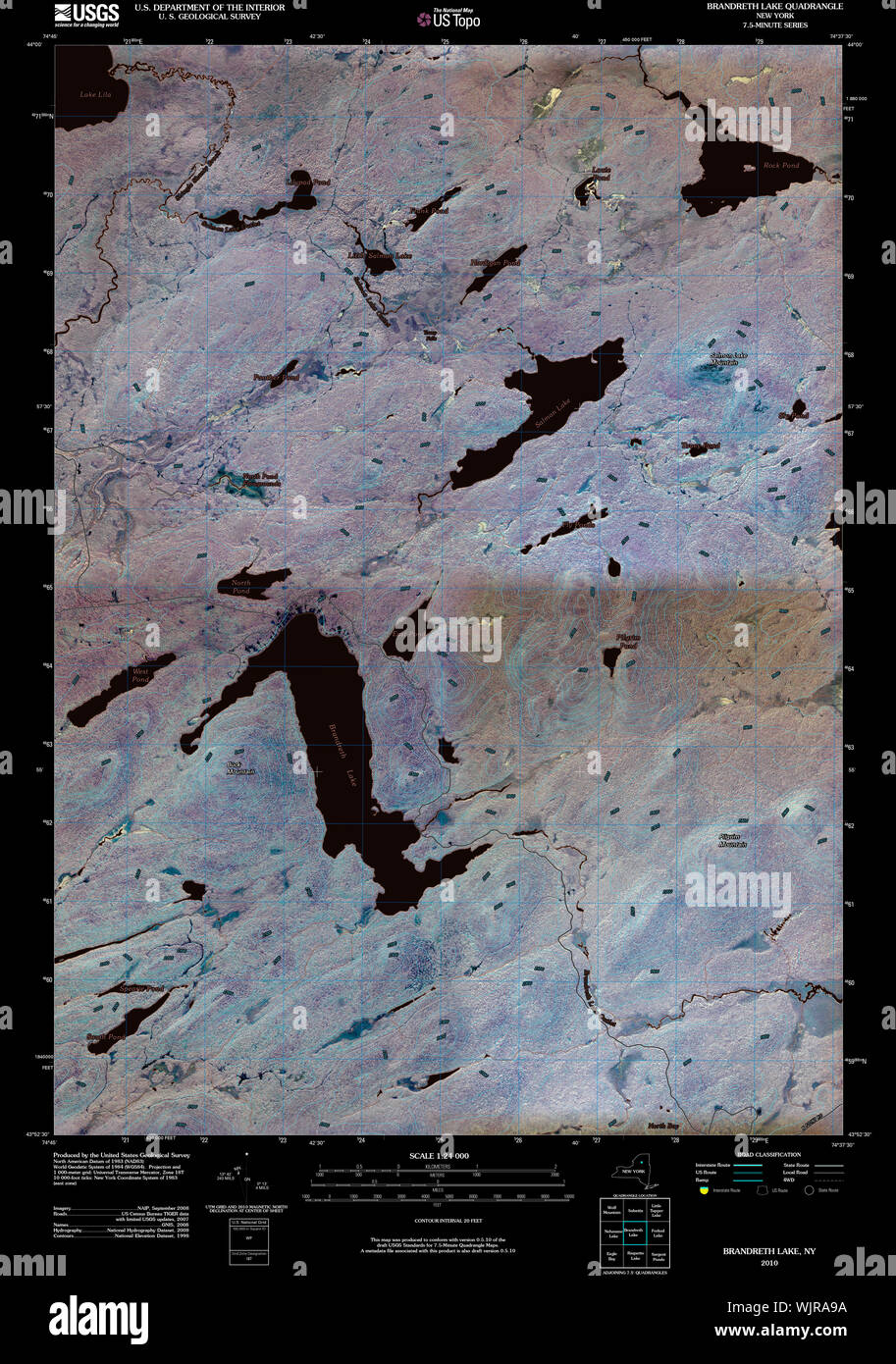 New York NY Brandreth Lake 20100415 TM Inverted Restoration Stock Photo ...