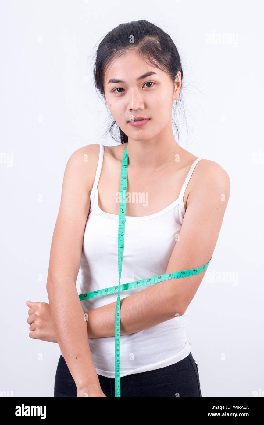 Woman tape hi-res stock photography and images - Alamy