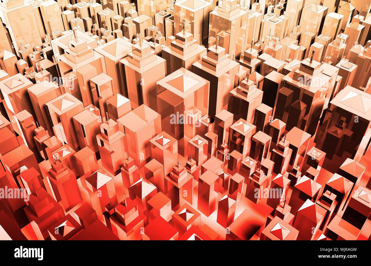 Futuristic Abstract Design Color Art with Blocks Stock Photo - Alamy