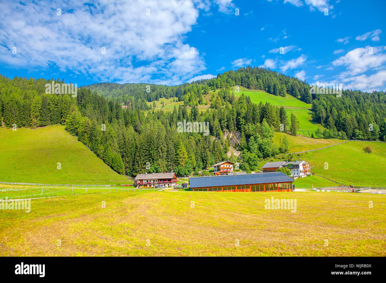 cozy European village in the summer season Stock Photo - Alamy