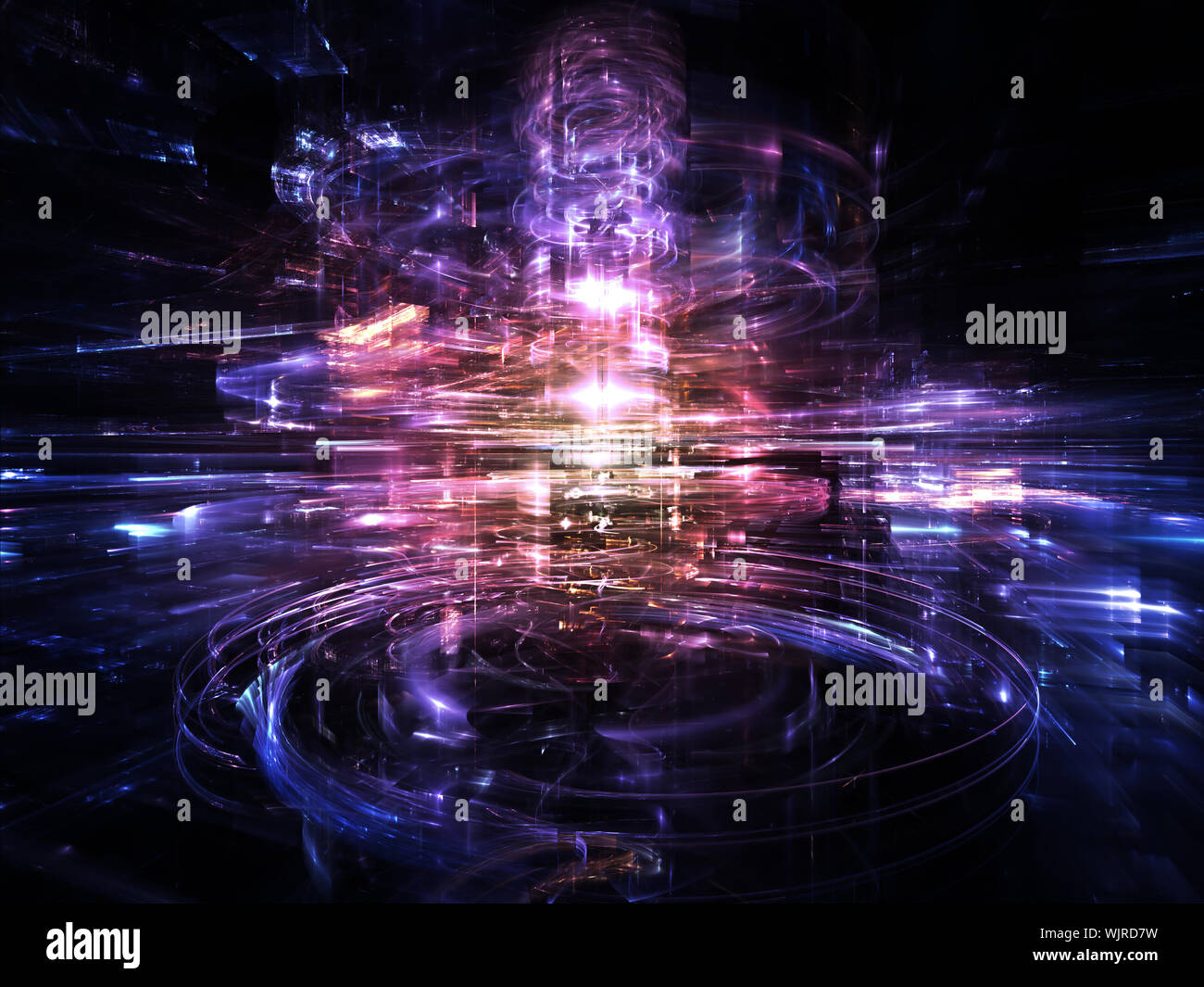 City Lights series. Background design of technological fractal textures ...