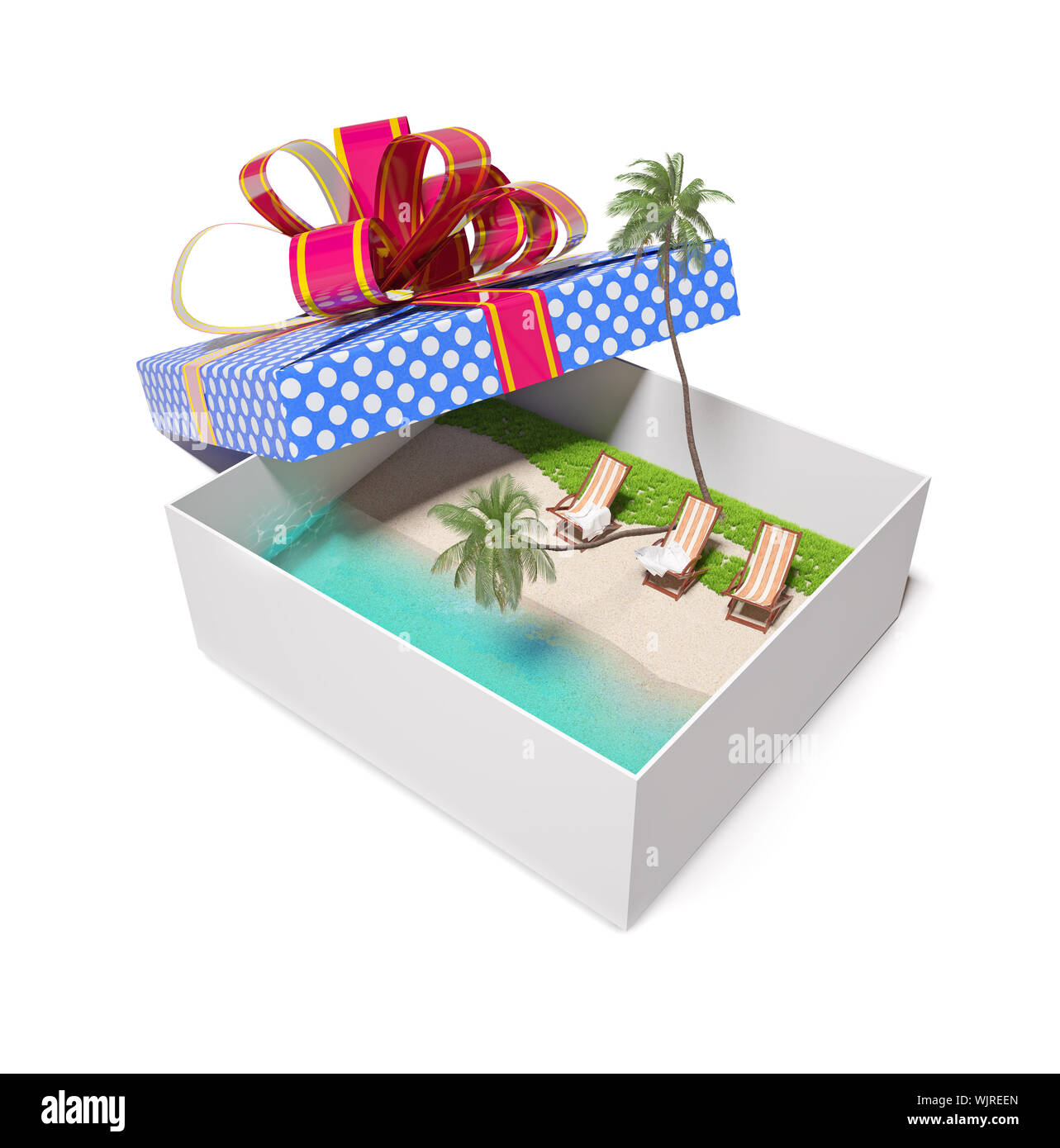 Beautiful tropical landscape blue Cut Out Stock Images & Pictures - Alamy