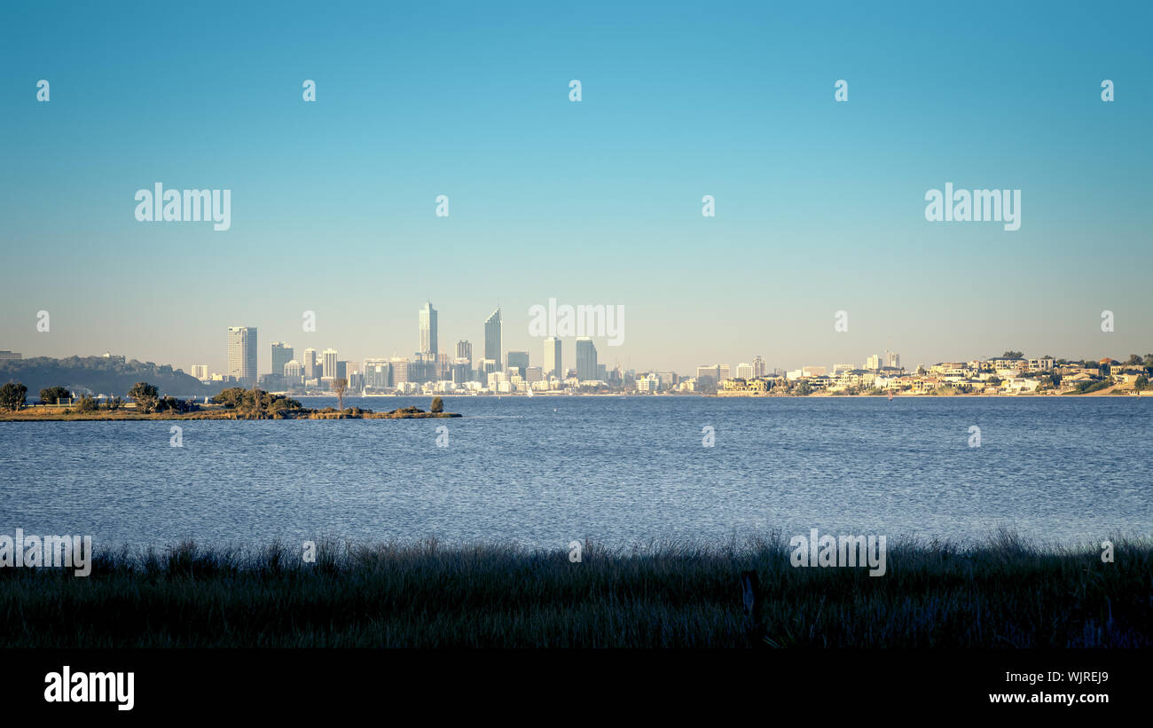 An image of the skyline of Perth - Australia Stock Photo - Alamy