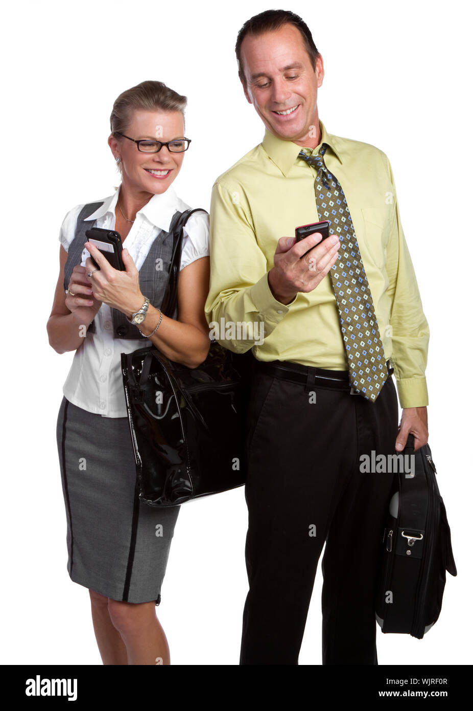 Business people using cell phones Stock Photo - Alamy