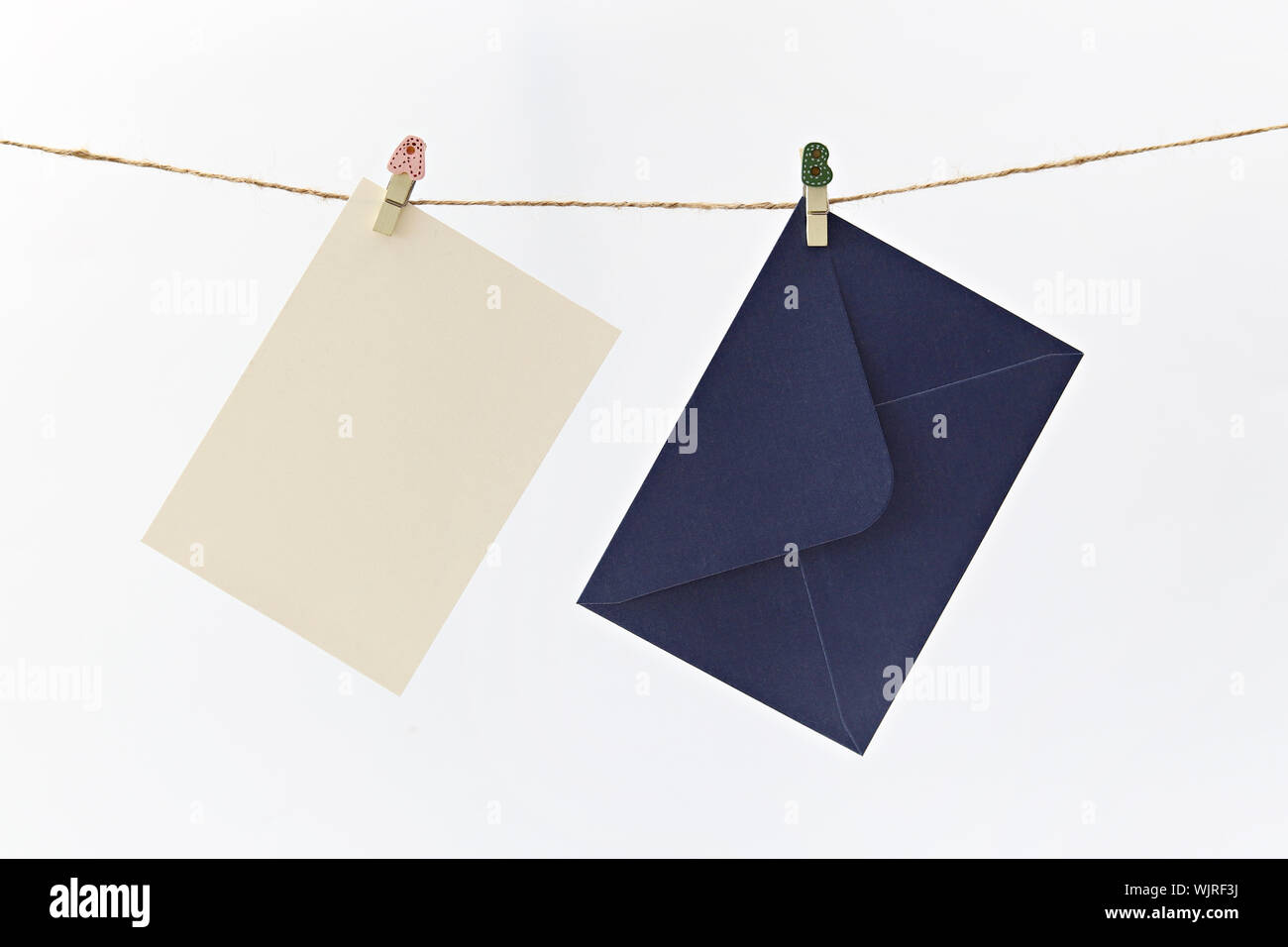 Blank envelope on white background hi-res stock photography and images ...