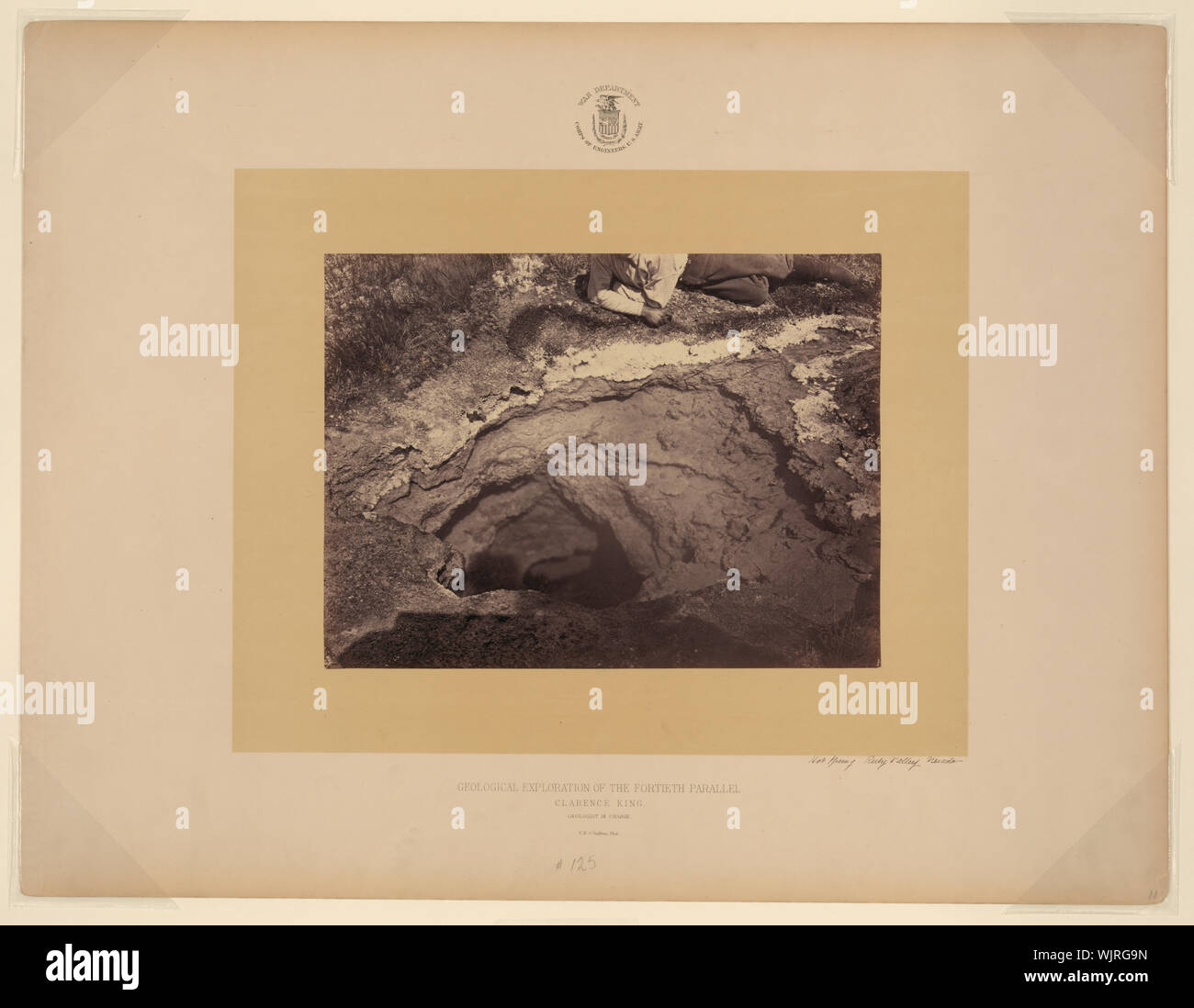 Hot Spring, Ruby Valley, Nevada / T. H. O'Sullivan, phot Stock Photo ...