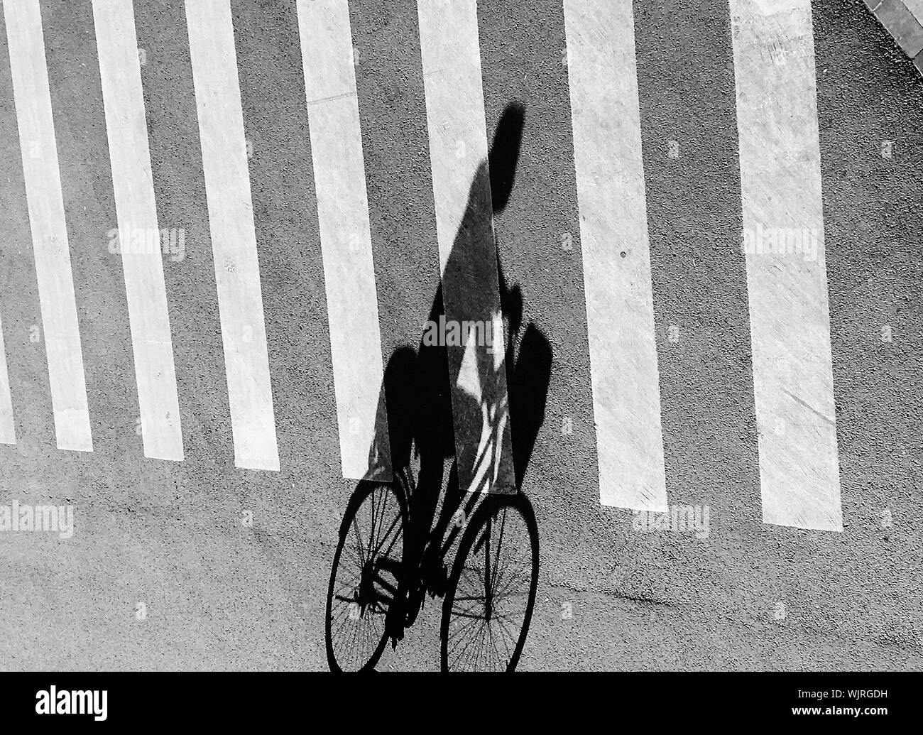Cycling Shadow Black and White Stock Photos & Images - Alamy