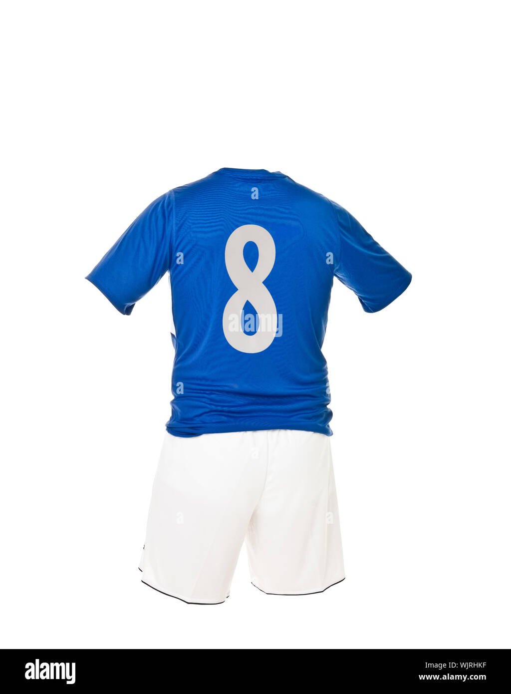 Football shirt with number 8 isolated on white background Stock Photo ...