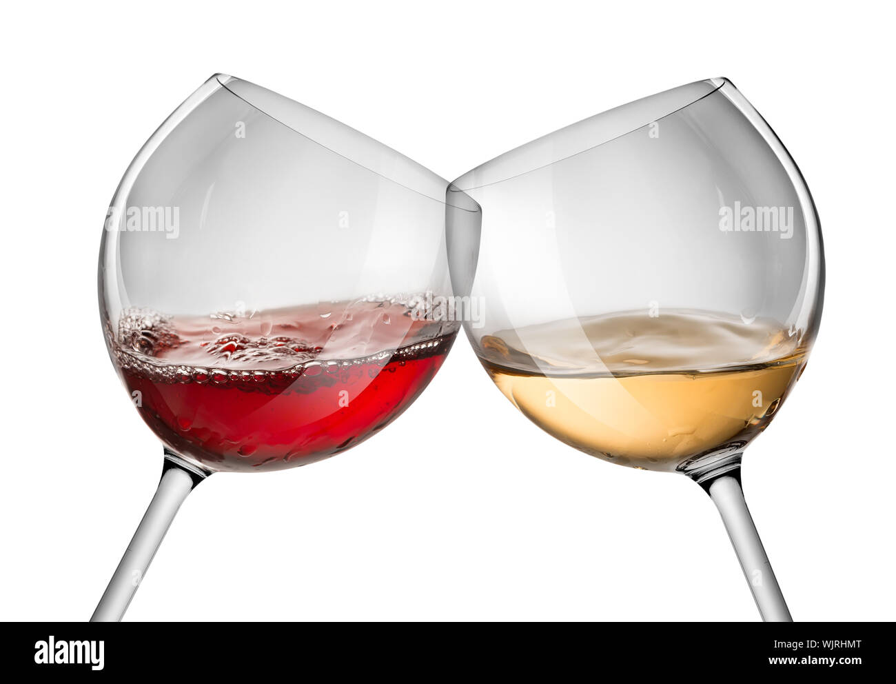 Moving red and white wine glass over a white background Stock Photo - Alamy
