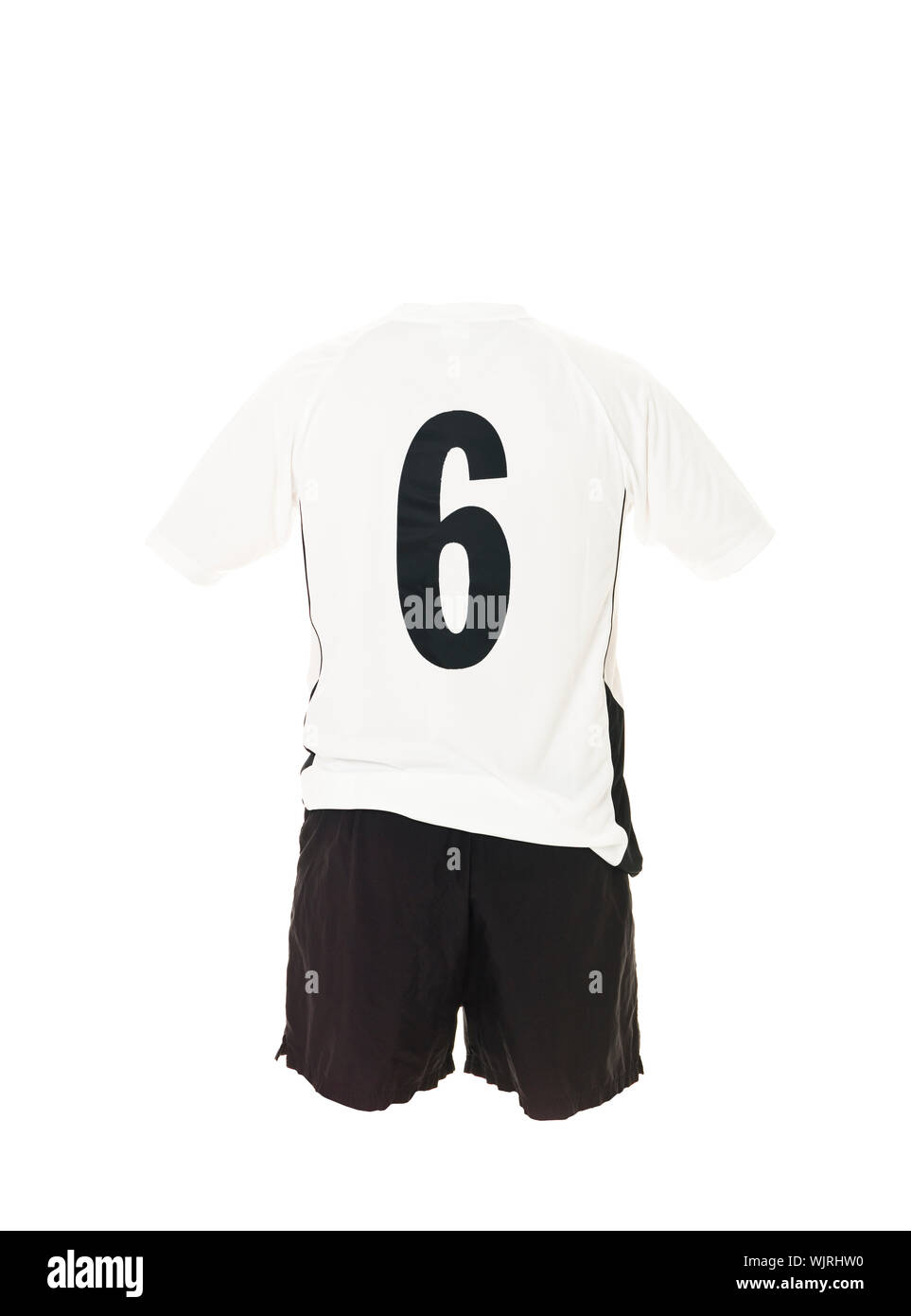 Football shirt with number 6 isolated on white background Stock Photo ...