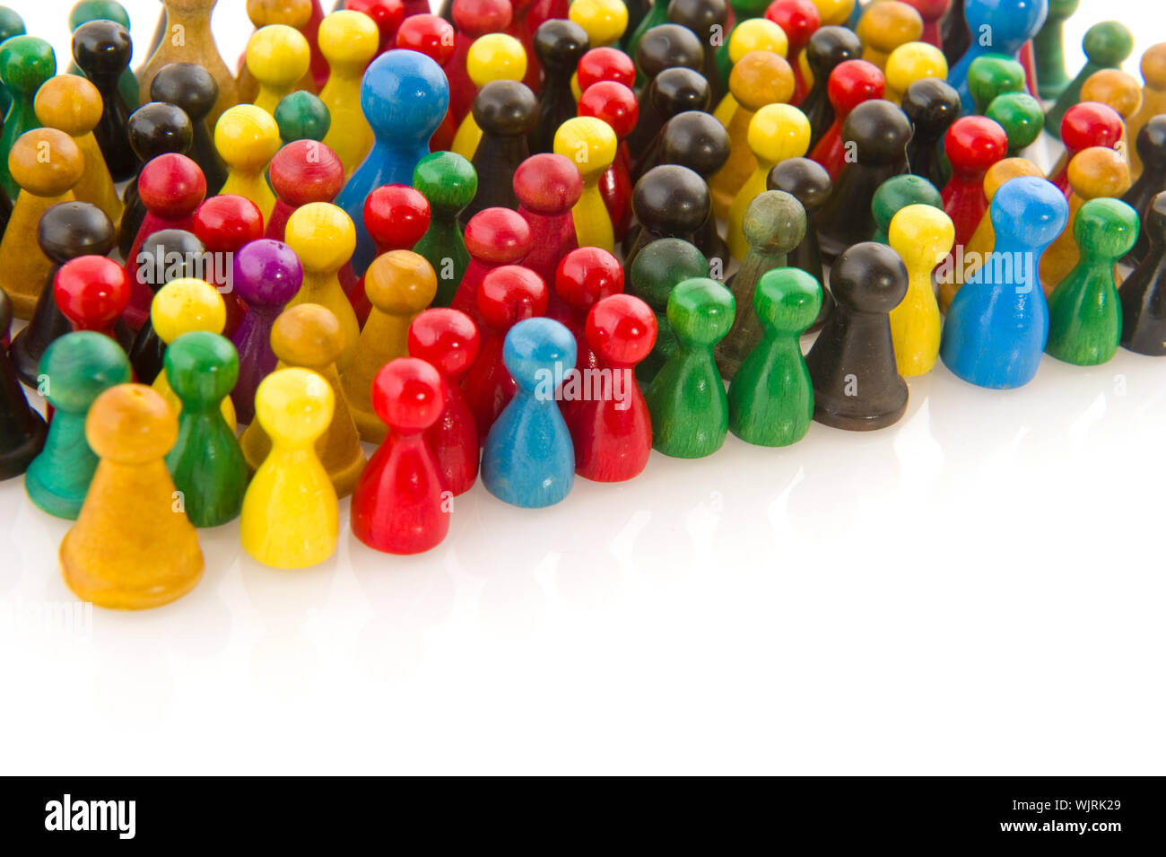 Large group of people in many colors in abstract Stock Photo - Alamy