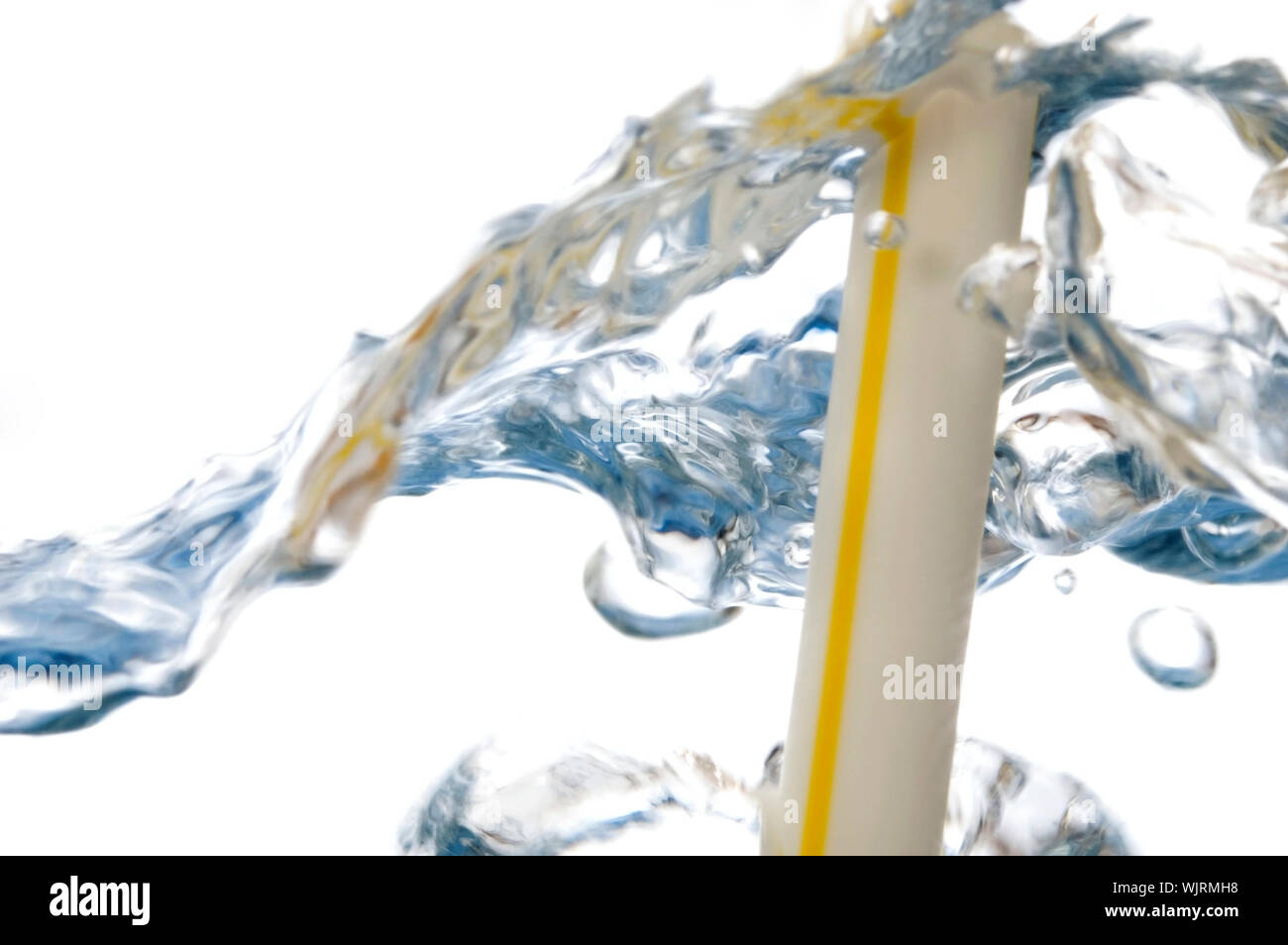 straw and water bubbles isolated on white background Stock Photo - Alamy