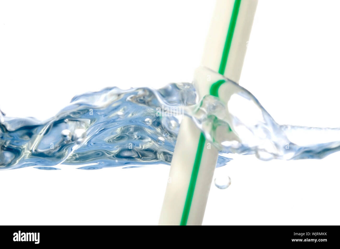 straw and water bubbles isolated on white background Stock Photo - Alamy