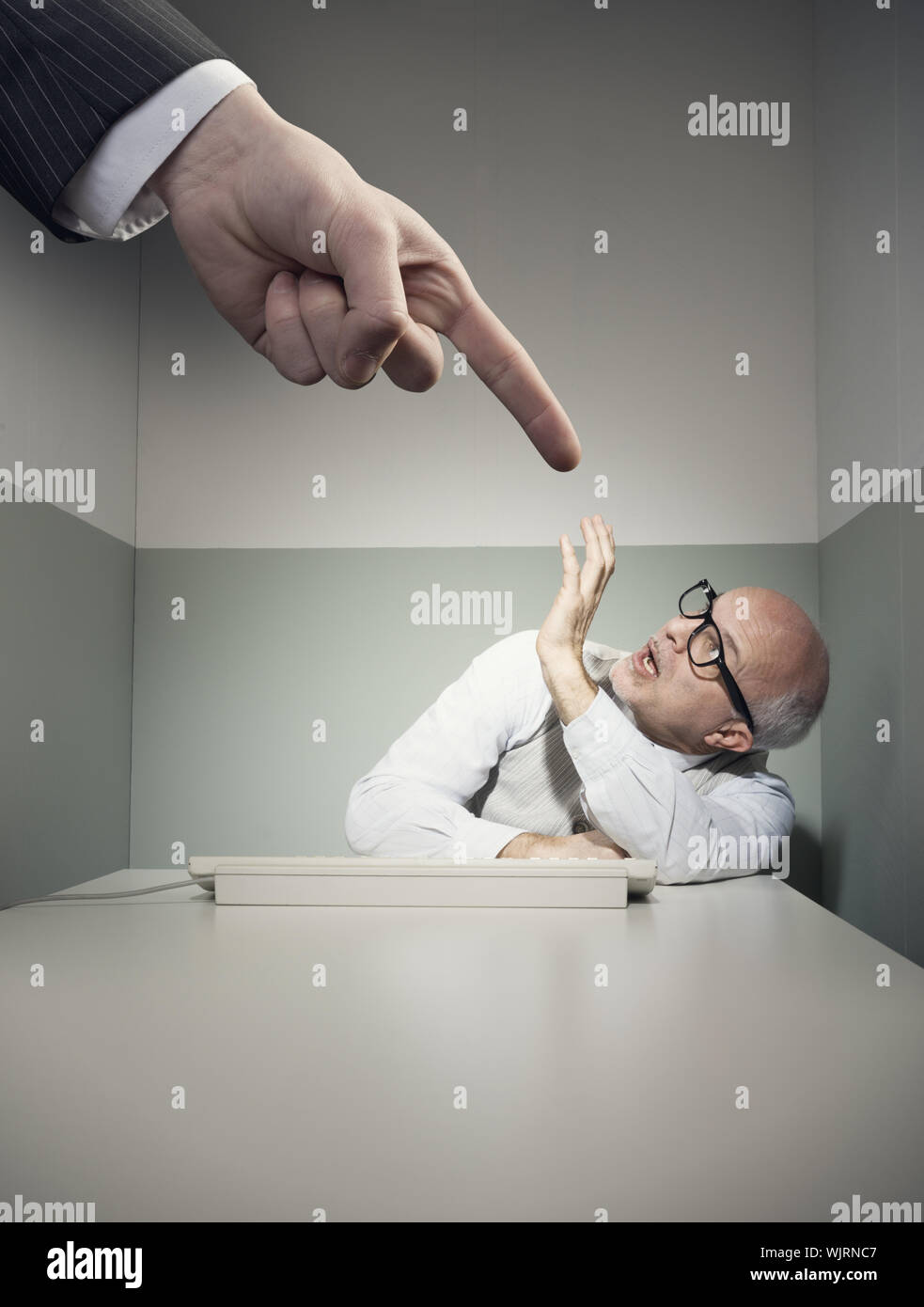 Senior pointing at keyboard hi-res stock photography and images - Alamy