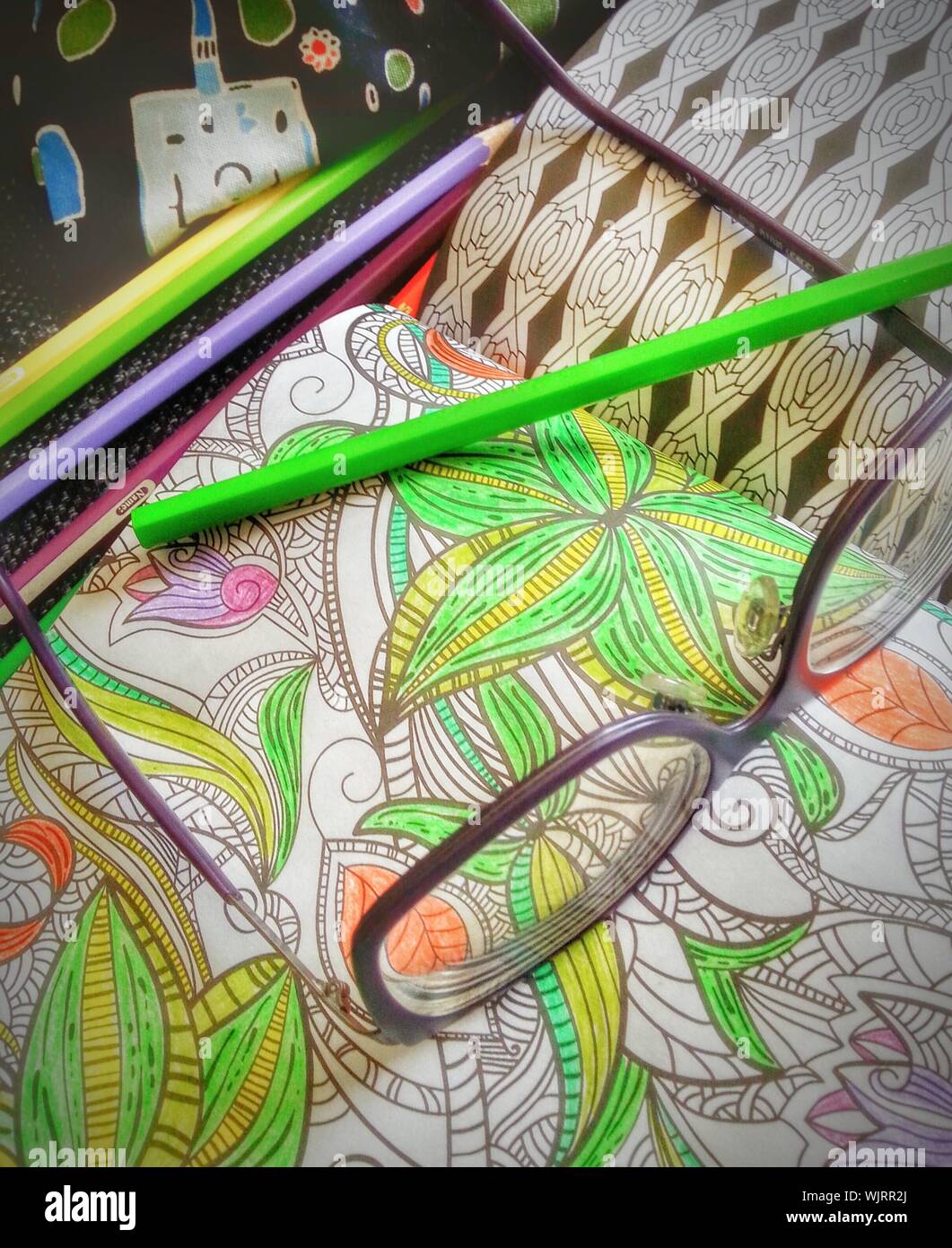 Coloring Book Color Pencil High Resolution Stock Photography and Images ...