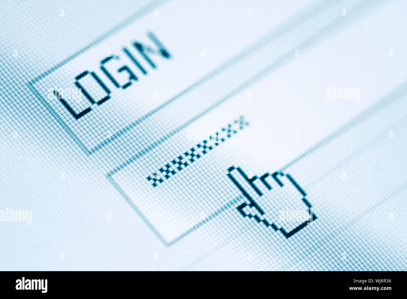 Internet login page cursor hi-res stock photography and images - Alamy