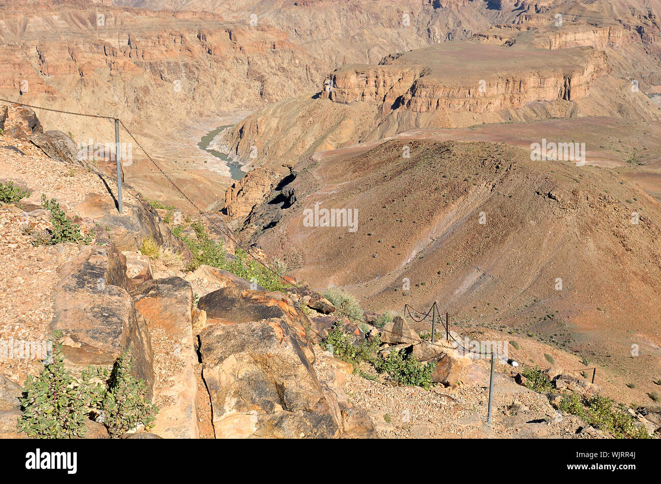 Start of the five day hiking trail in Fish River Canyon, Near Hobas ...