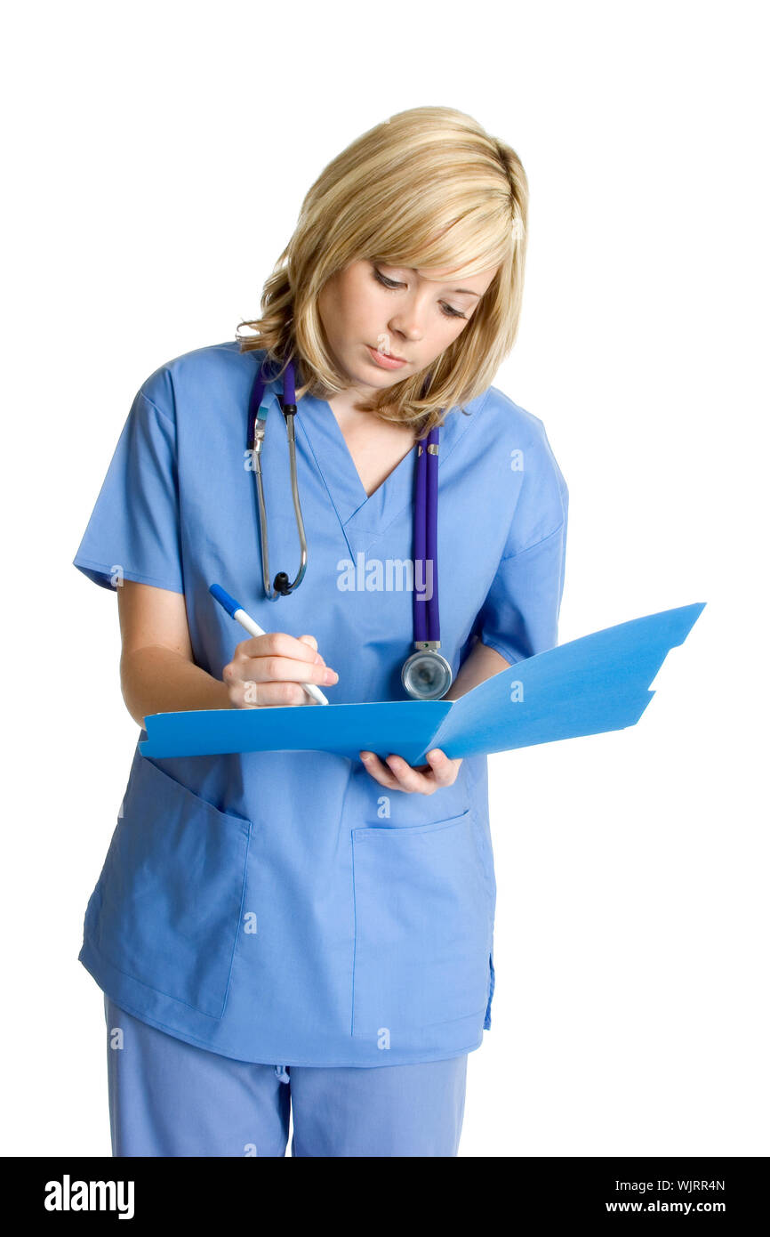 Nurse Taking Notes Stock Photo - Alamy