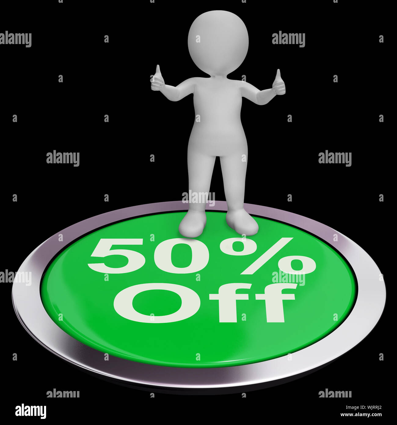 Fifty Percent Off Showing 50 Price Markdown Stock Photo - Alamy