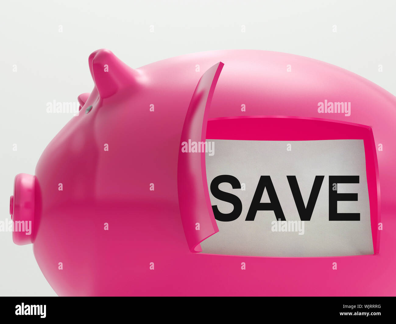 Save Piggy Bank Showing Savings On Products Stock Photo - Alamy