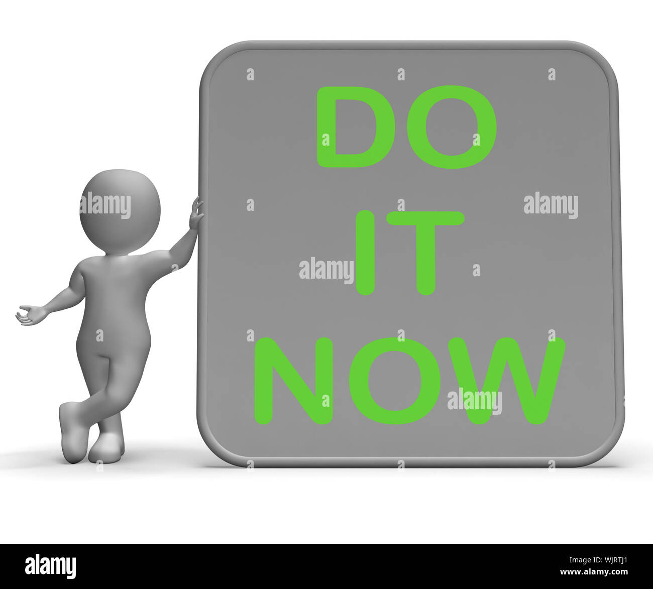 Do It Now Sign Showing Encouraging Immediate Action Stock Photo - Alamy