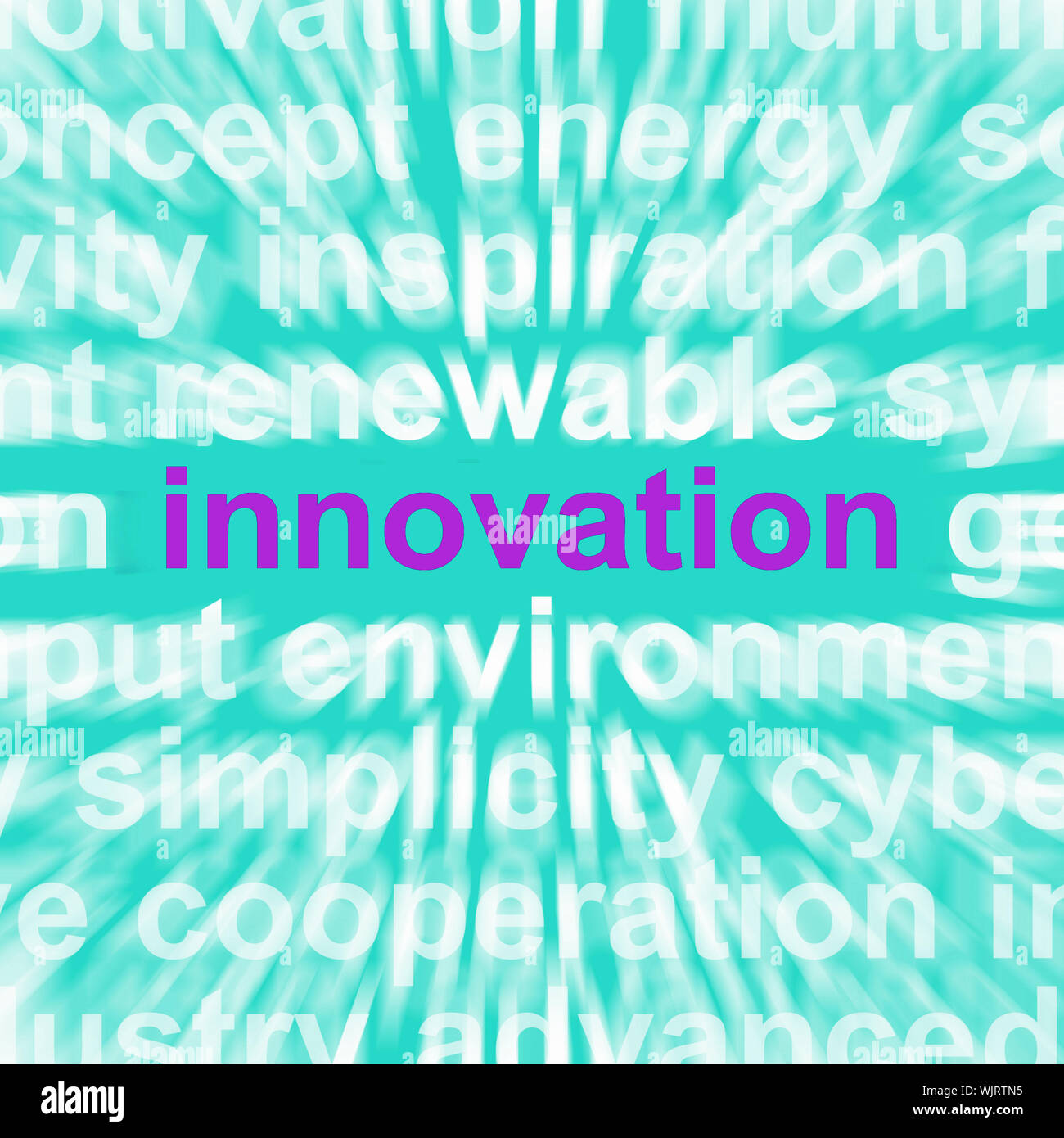 Innovation Word Showing Originality Creating And Improving Stock Photo ...