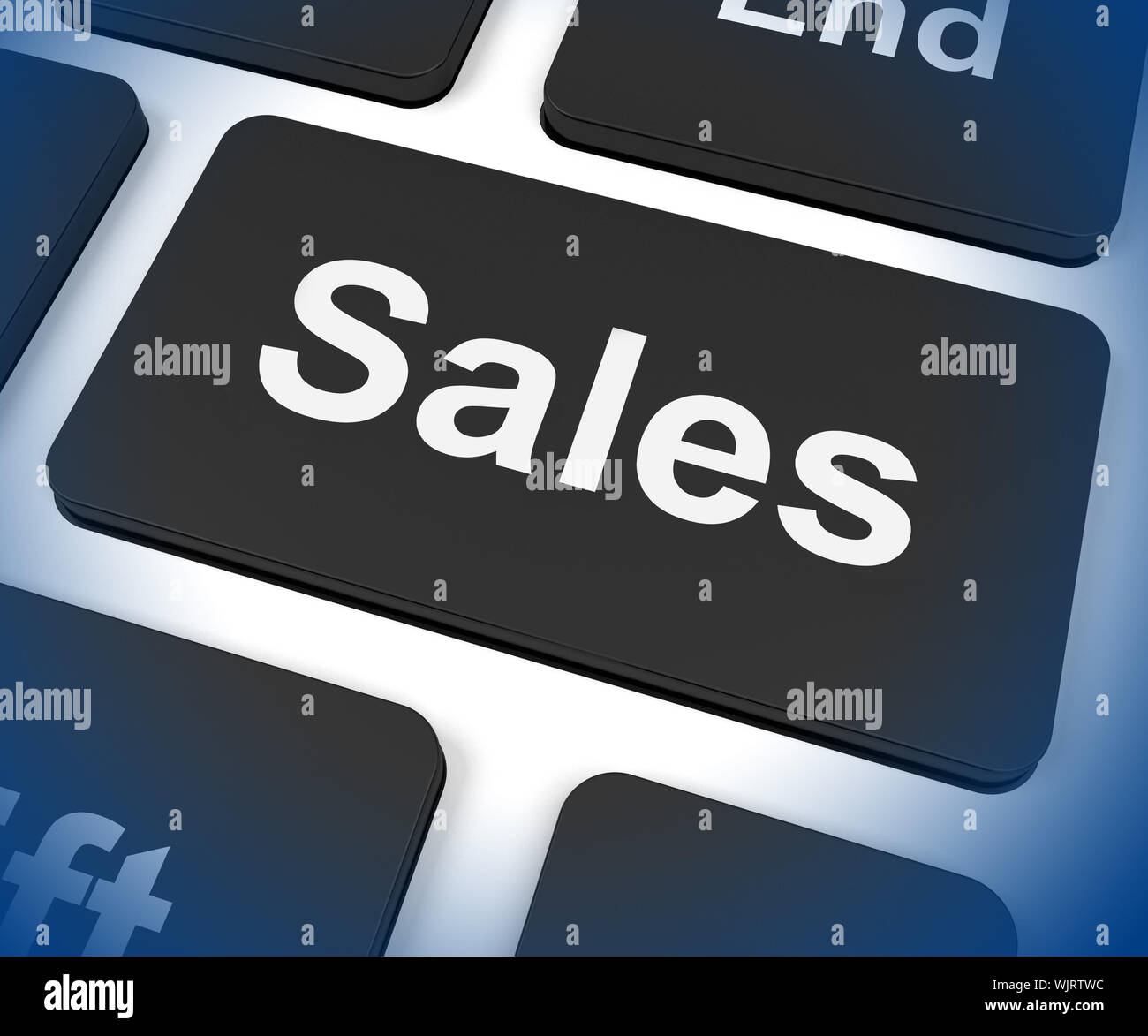 Sales Key Showing Promotions And Deals Stock Photo - Alamy