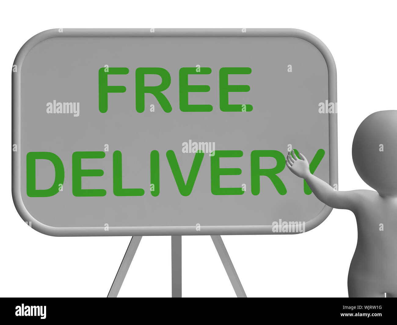 Free Delivery Whiteboard Showing Postage And Packaging Included Stock ...