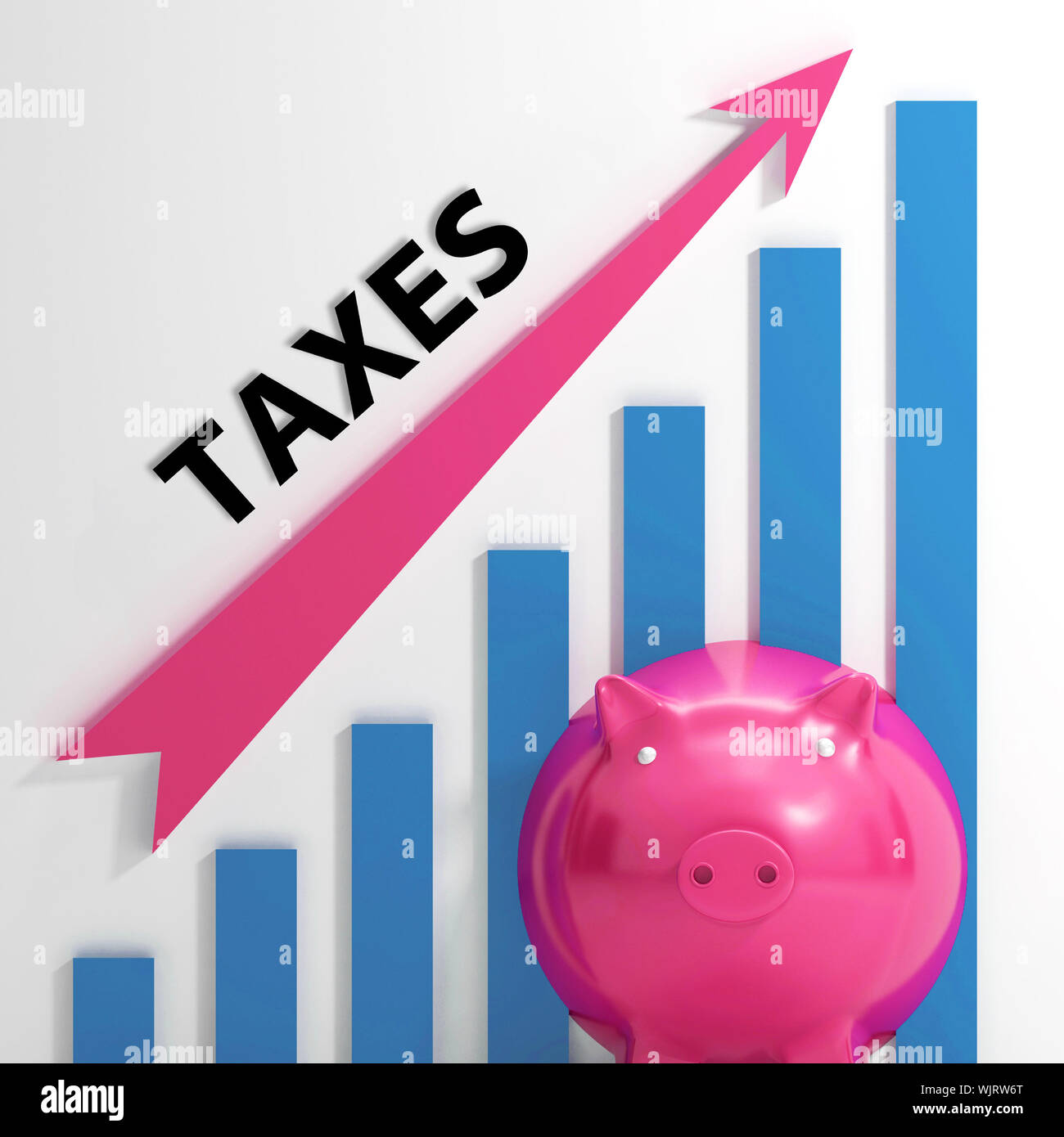 Taxes Graph Showing Increase In Taxes And Tariffs Stock Photo - Alamy