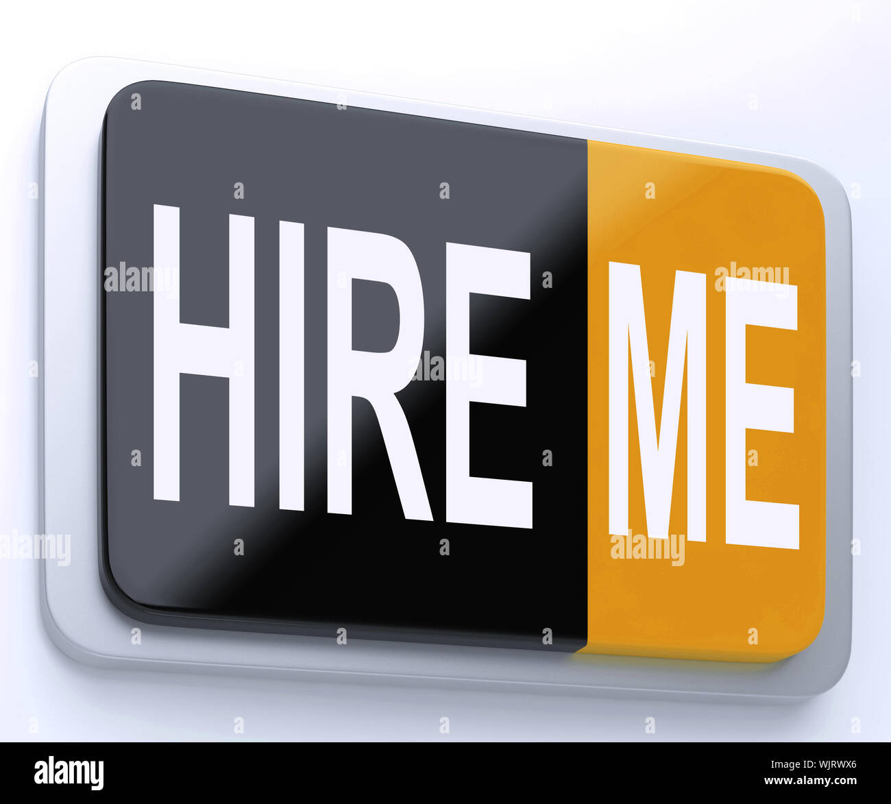 Hire Me Button Showing Employment Online Stock Photo - Alamy