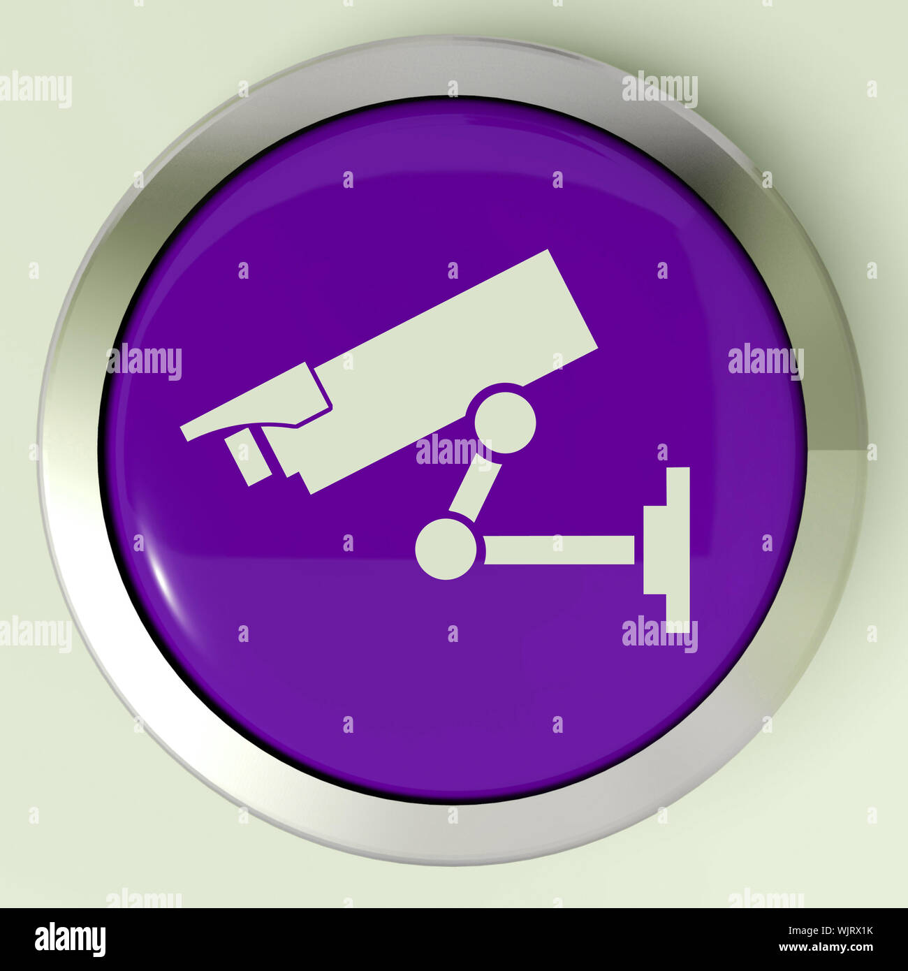 Camera Button Showing CCTV and Web Security Stock Photo - Alamy
