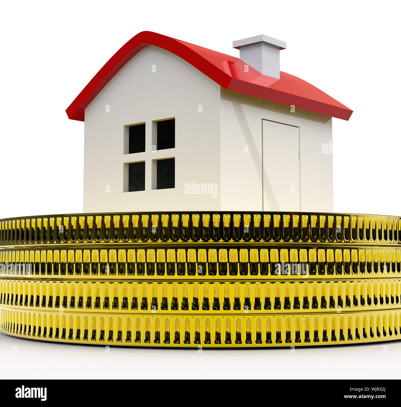 House On Money Showing Buying Or Selling Real Estate Stock Photo - Alamy