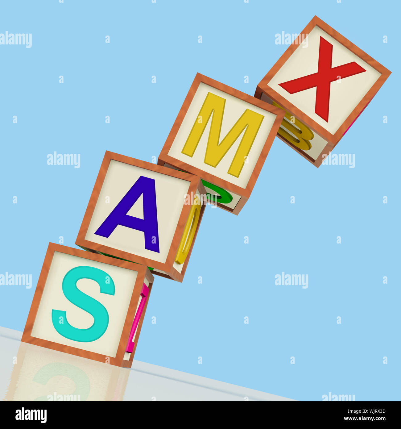 Xmas Blocks Showing Christmas And Festive Season Stock Photo - Alamy