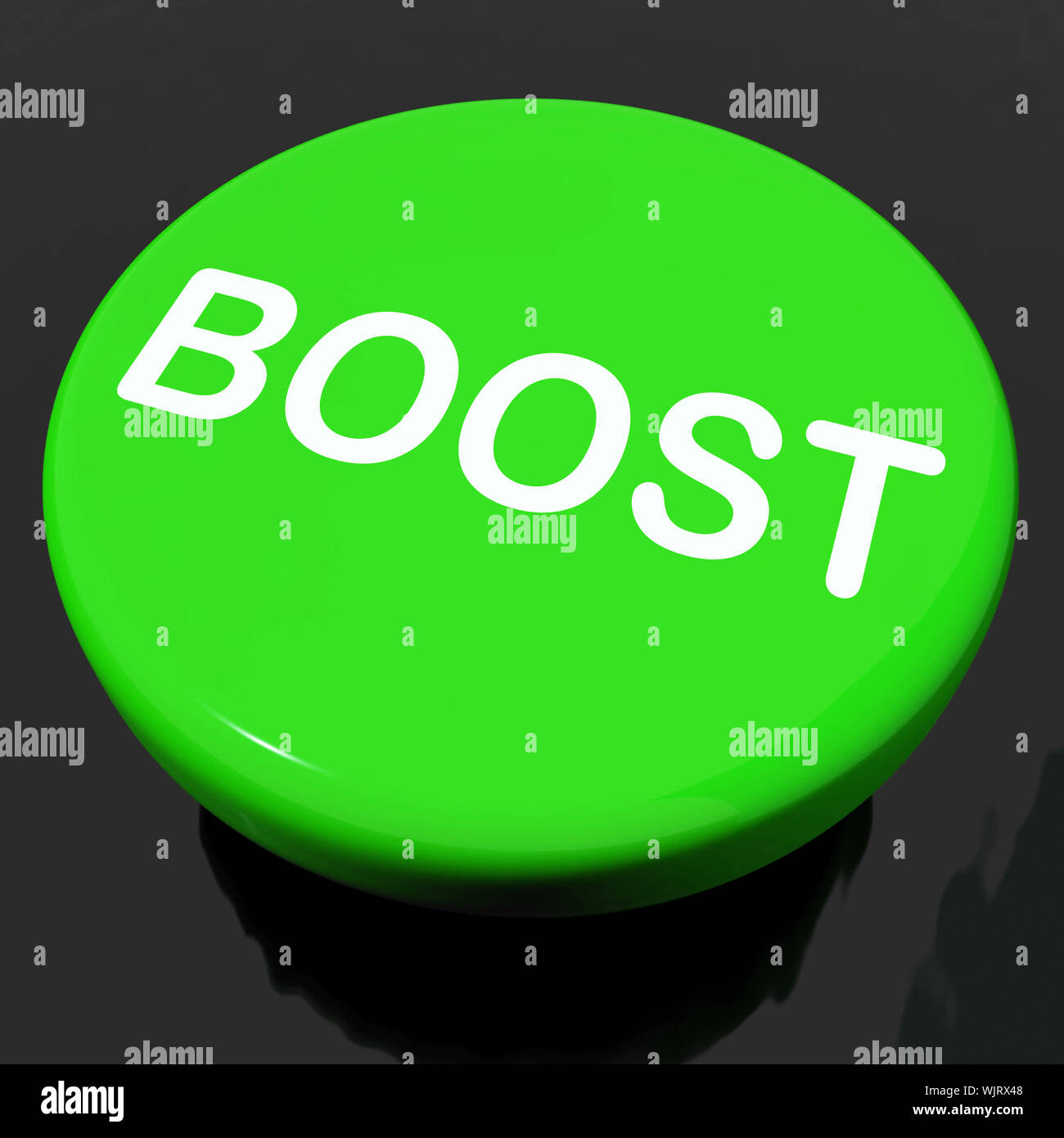Boost Button Showing Promote Increase Encourage Stock Photo - Alamy