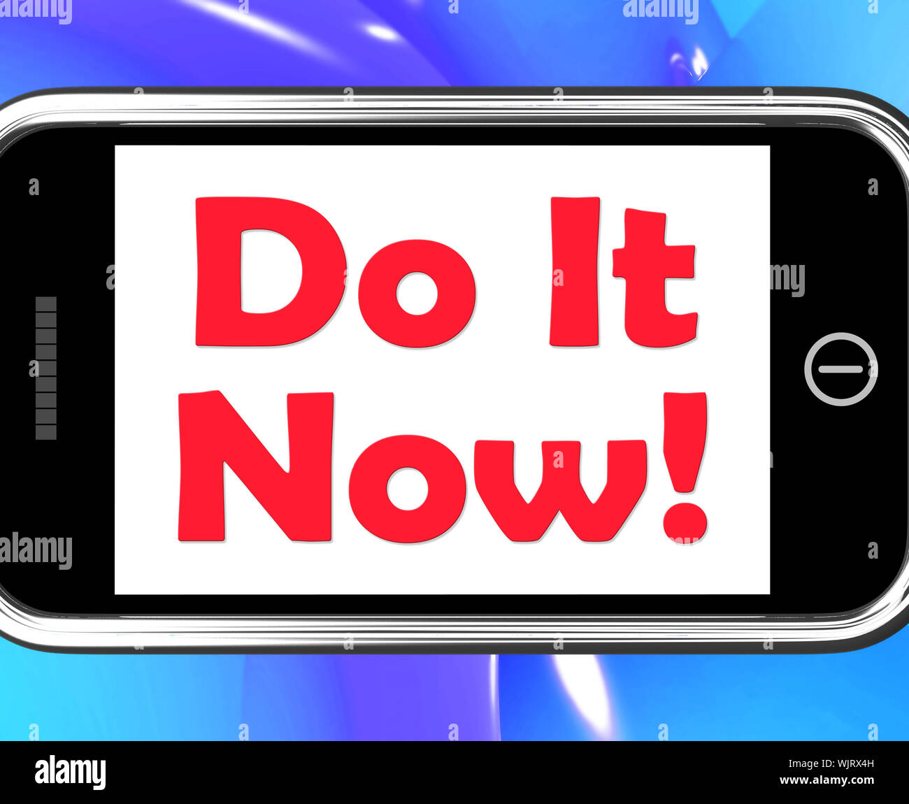 Do It Now On Phone Showing Act Immediately Stock Photo - Alamy