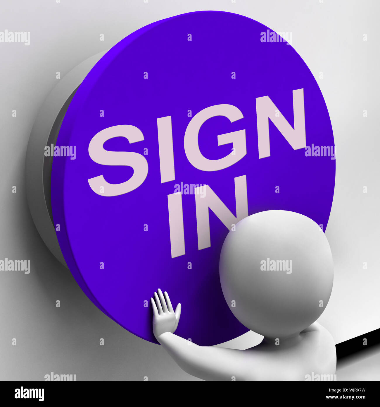 Sign In Button Meaning Account Access Permission Stock Photo - Alamy