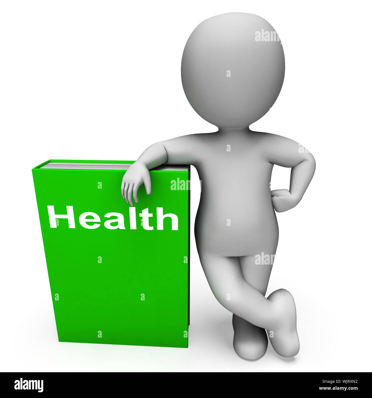 Health Book And Character Showing Books About Healthy Lifestyle Stock ...