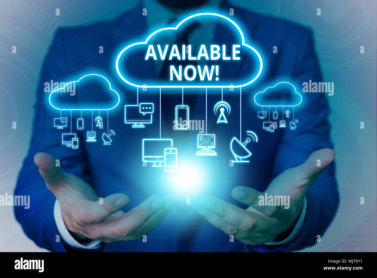 Text sign showing Available Now. Business photo showcasing you can find ...