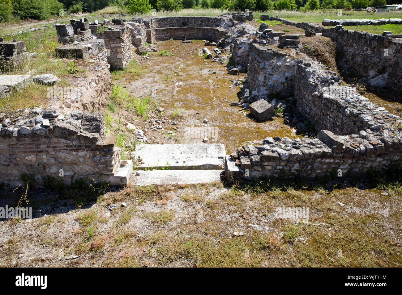 Ancient ruins in Dion, Greece Stock Photo - Alamy
